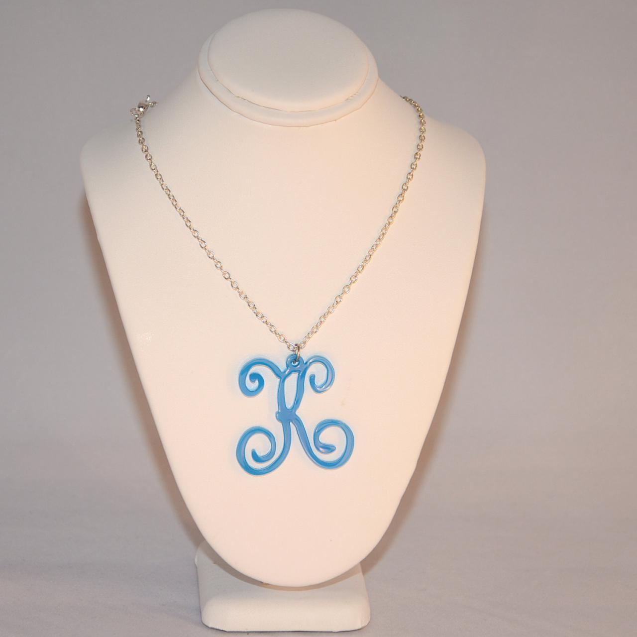 1 Initial Letter Necklace - 1.5 Inch Personalized Monogram Custom ...